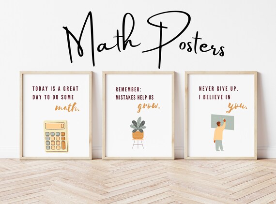 Math Classroom Posters Printable Wall Art for Math Teachers - Etsy