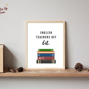 English Classroom Decoration; English Teacher Literary Poster ...