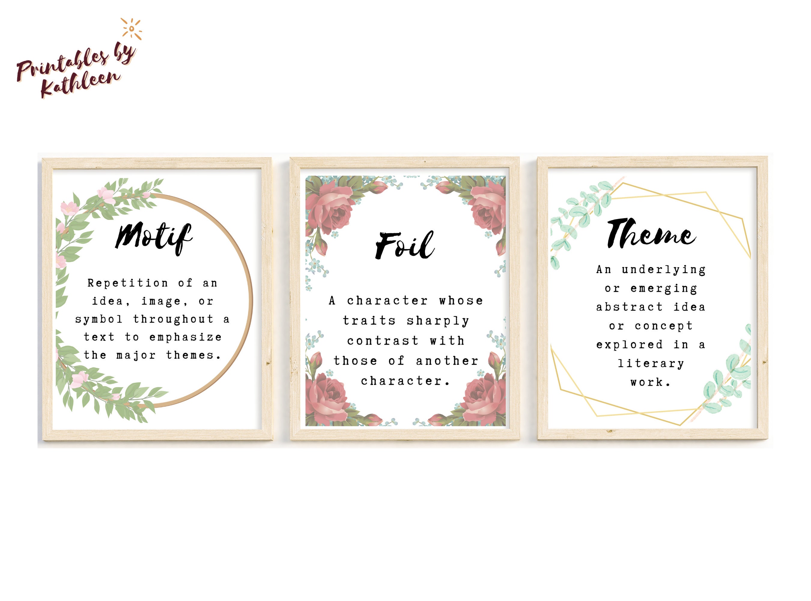 High School English Classroom Posters Literary Terms Middle - Etsy