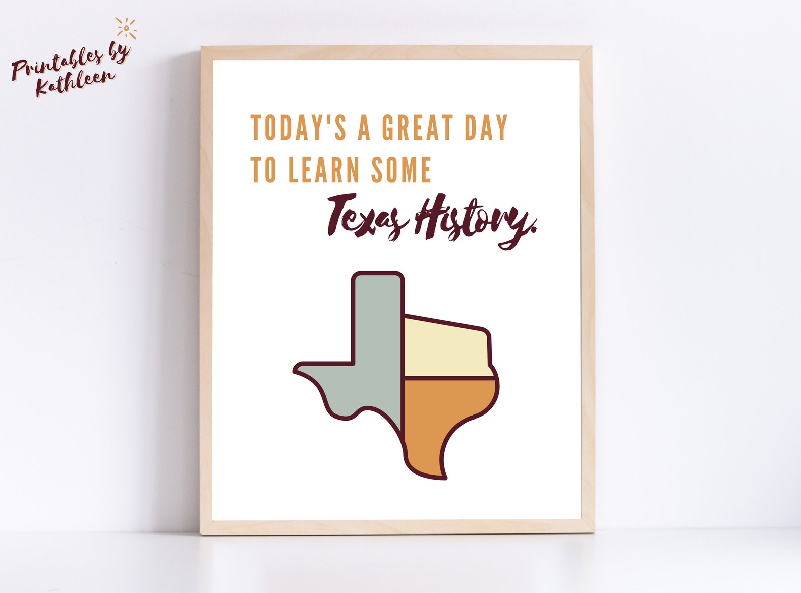 Printable Texas History Classroom Poster; Future Teacher Gift; Middle ...