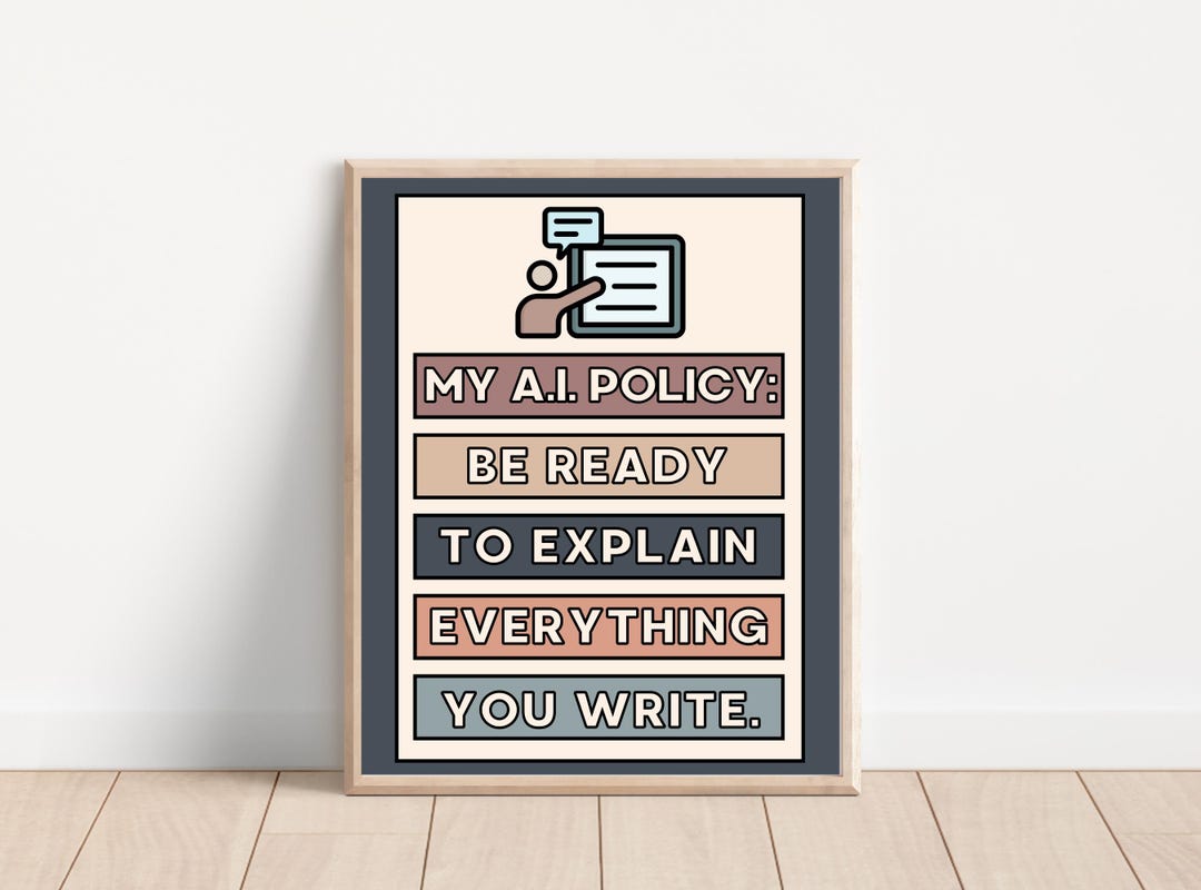 Responsible Use of A.I. Posters; High School Classroom Rules Poster ...