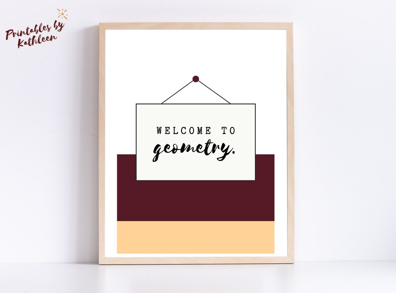 Welcome to Geometry Sign Printable Geometry Classroom Decor - Etsy