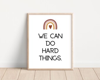 We Can Do Hard Things Sign - Etsy