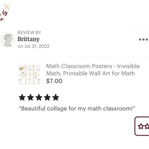Math Classroom Posters - Invisible Math; Printable Wall Art for Math ...
