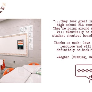 High School English Classroom Posters; Printable Middle School English ...