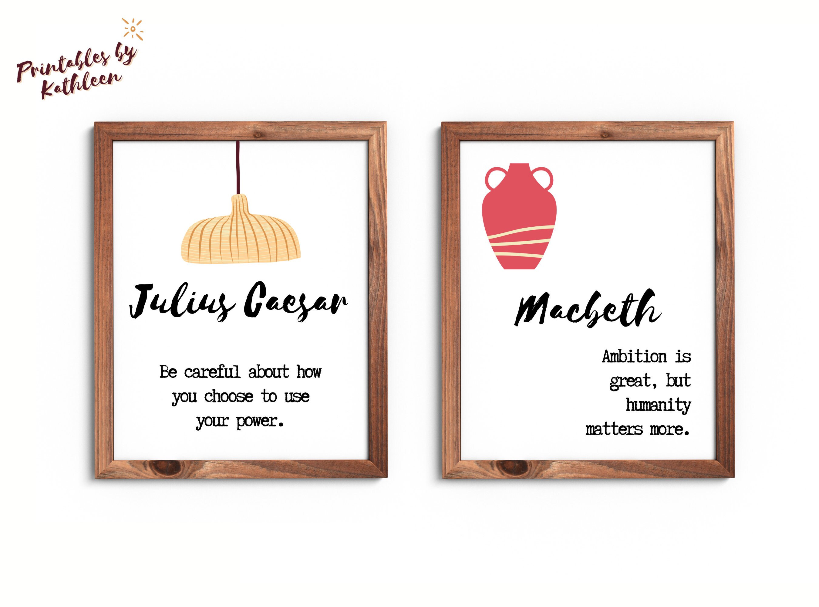 William Shakespeare Classroom Posters; Literary Prints; High School ...