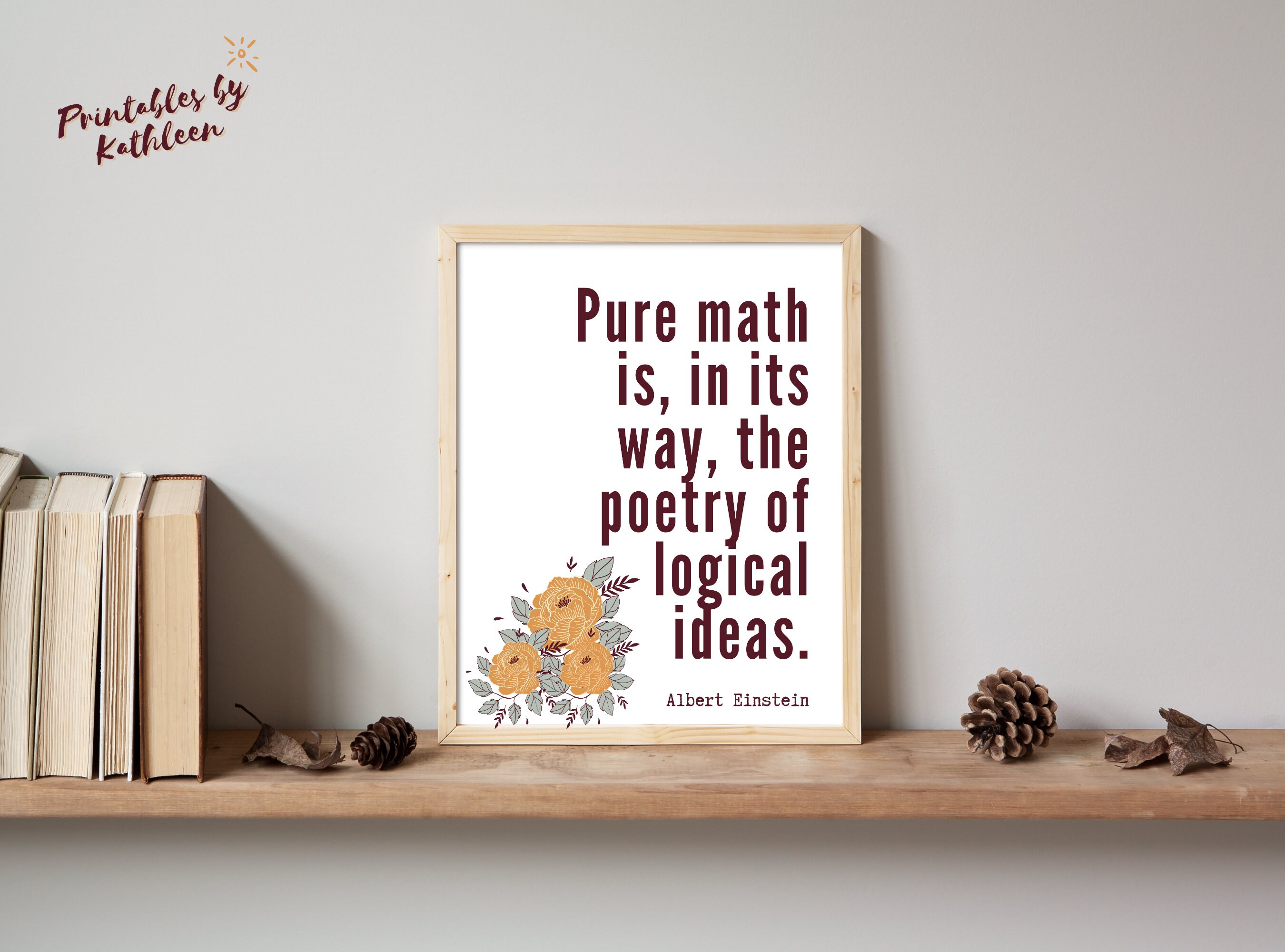 Albert Einstein Quote; Geometry Poster; High School Math Classroom ...