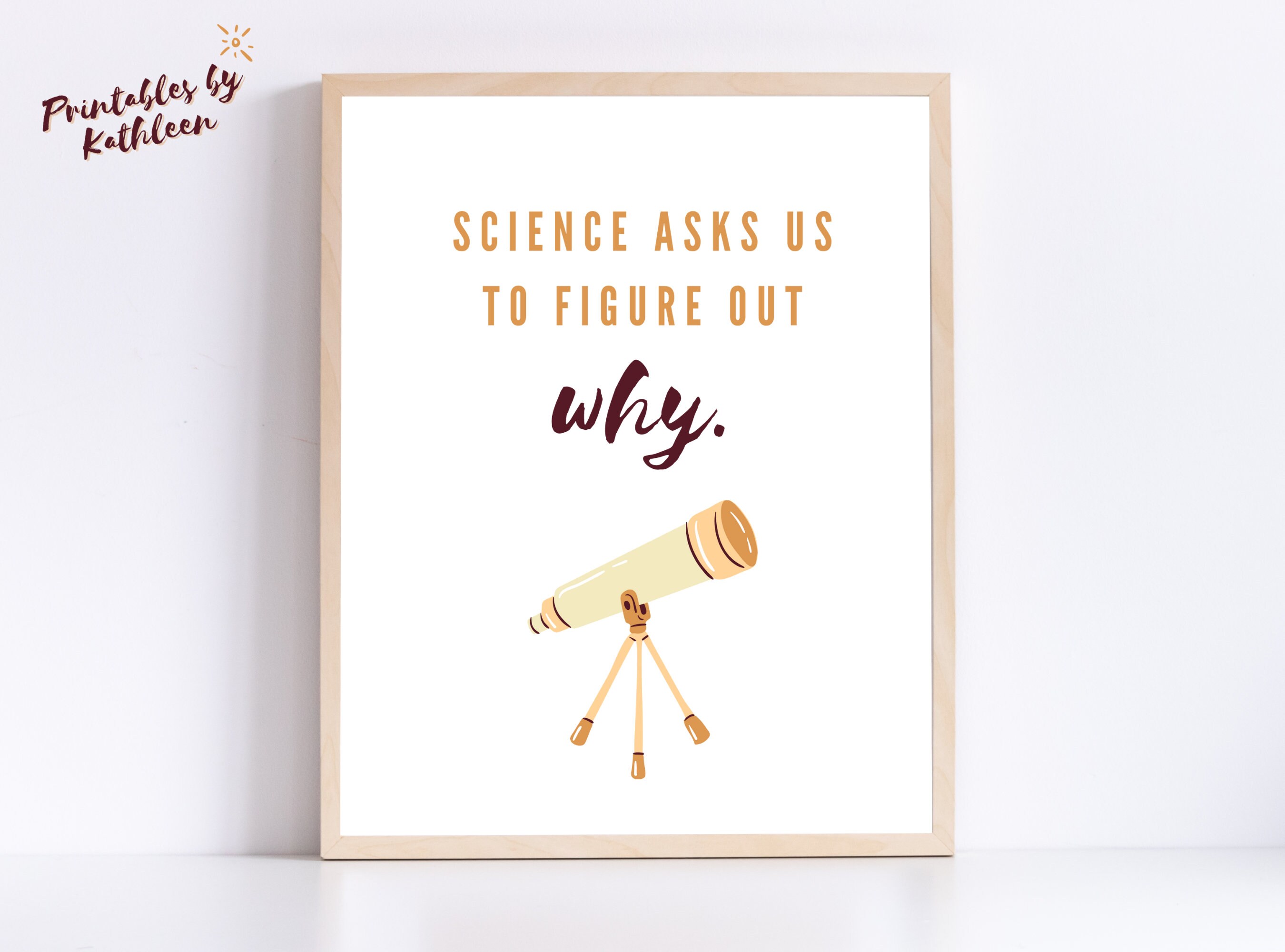 Printable Science Classroom Poster Inspirational Science - Etsy