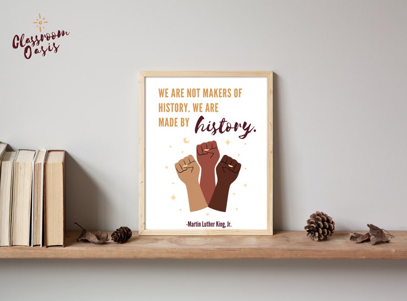 History Classroom Posters; MLK Quote; Social Studies Classroom Decor ...