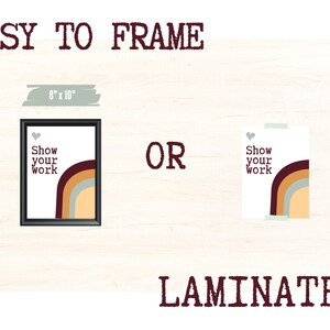 Show Your Work Sign; Math Classroom Posters - Set of 2; Middle School ...