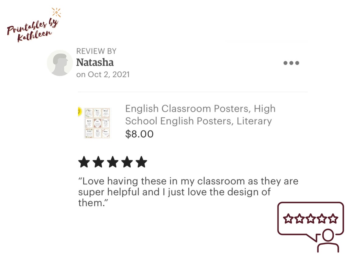 High School English Classroom Posters Literary Terms Middle - Etsy