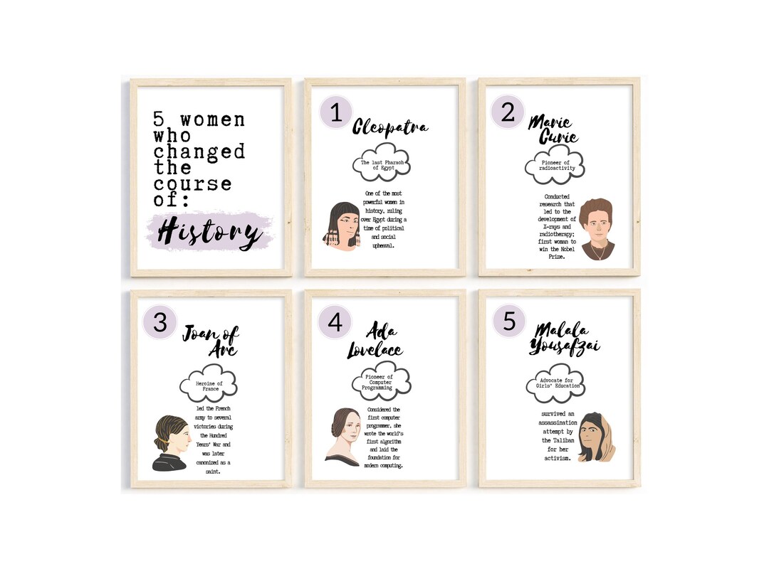 Influential Women History Posters, Feminist Classroom Decor (digital ...