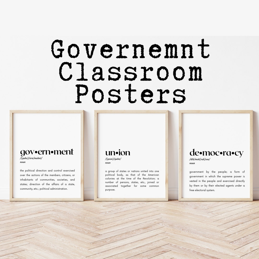 U.S. History Classroom Decor; Government Classroom Posters; Printable ...