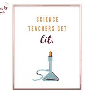 Printable Science Classroom Poster, Science Teacher Gift; New Teacher ...