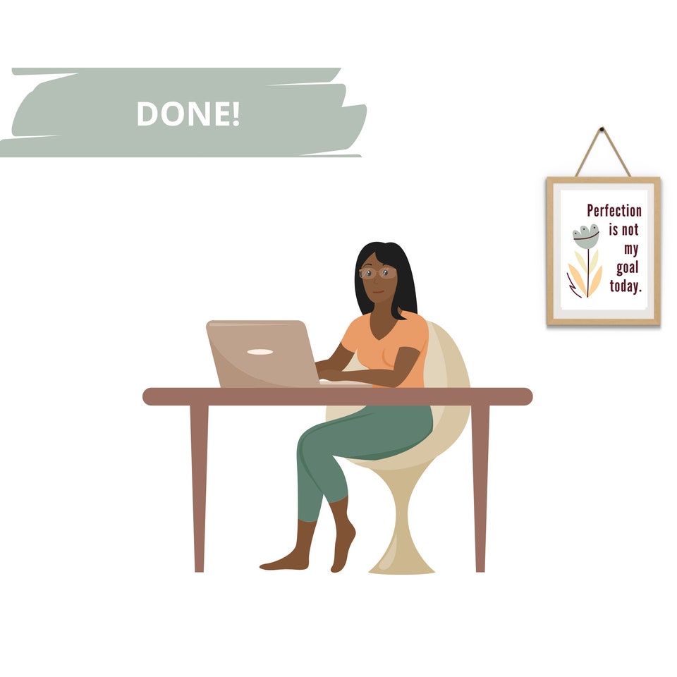 Growth Mindset Classroom Poster; Progress Over Perfection; Middle ...