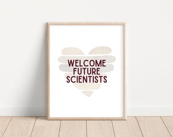 Welcome Future Scientists Printable Science Classroom Poster - Etsy