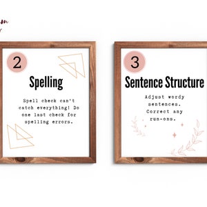 Grammar Poster Set High School English Classroom Posters Middle School ...