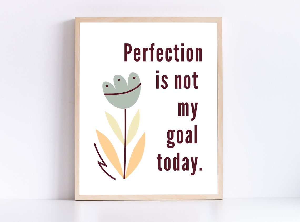 Growth Mindset Classroom Poster Progress Over Perfection - Etsy
