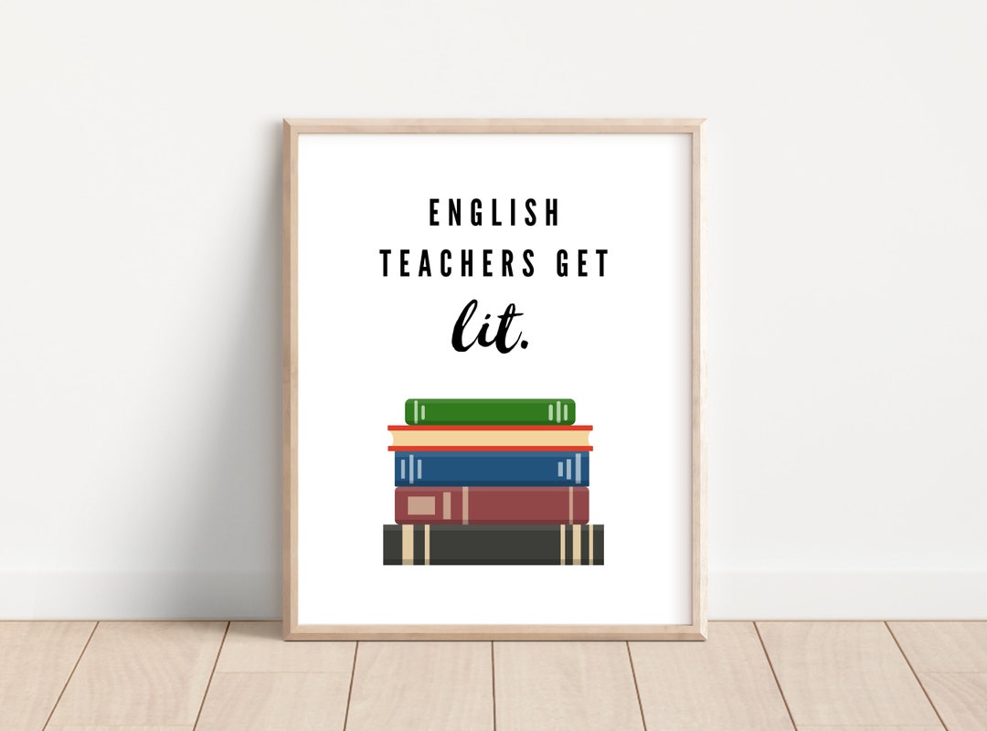 English Classroom Decoration; English Teacher Literary Poster ...
