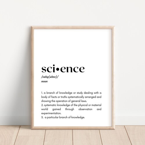 Science Classroom Decor Science Definition Print Life - Etsy
