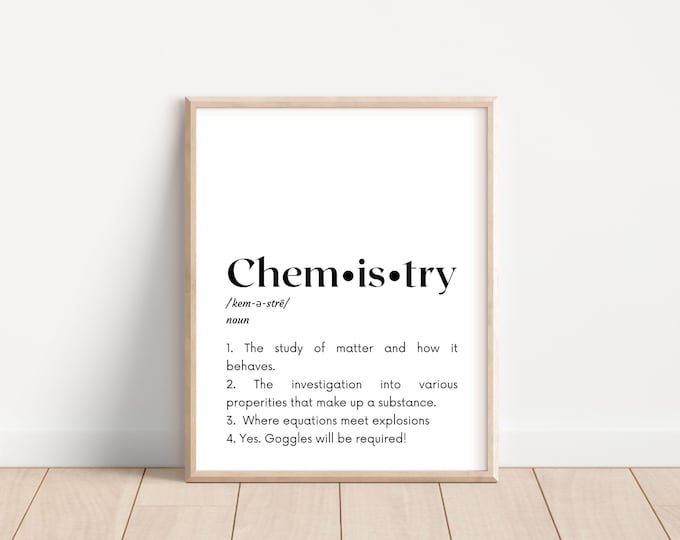 Science Teacher Classroom Decor, Chemistry Poster, Chemistry Teacher ...