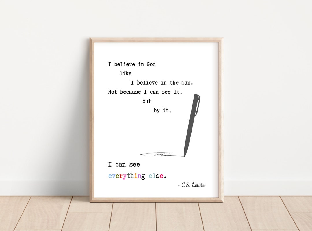 CS Lewis Print; CS Lewis Quotes; C.S. Lewis Printable Quote; CS Lewis ...