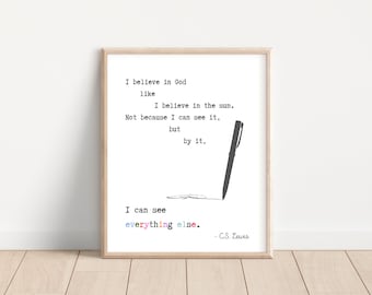 Courage Dear Heart CS Lewis Quotes C.S. Lewis C.S. Lewis - Etsy