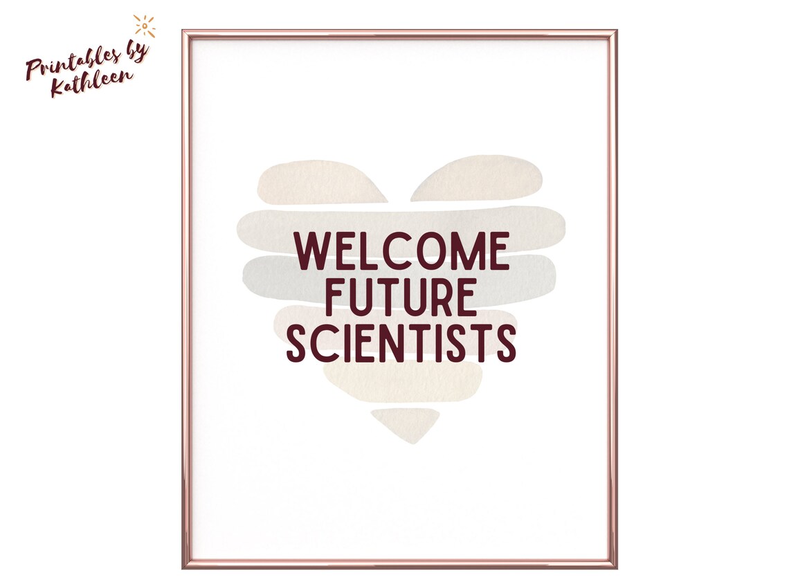 Welcome Future Scientists Printable Science Classroom Poster - Etsy