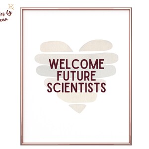 Welcome Future Scientists; Printable Science Classroom Poster; Middle ...