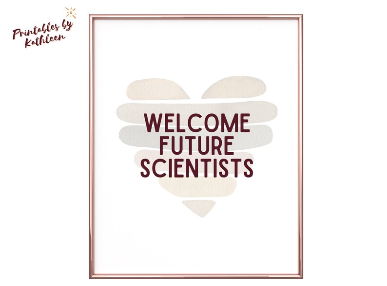 Welcome Future Scientists; Printable Science Classroom Poster; Middle ...