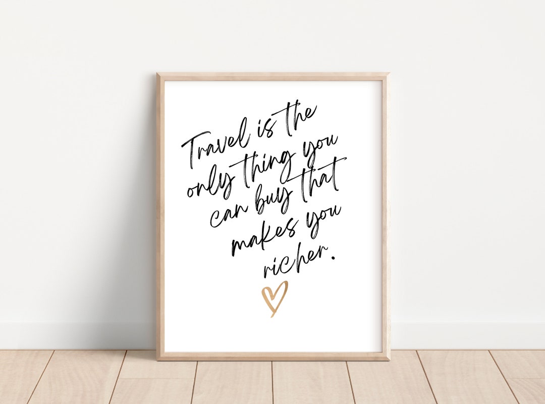 Printable Travel Quote Poster; Travel Inspiration; Wanderlust Print ...