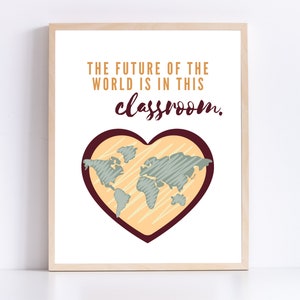 Printable Wall Art for Classroom Motivation: the Future of the World is ...