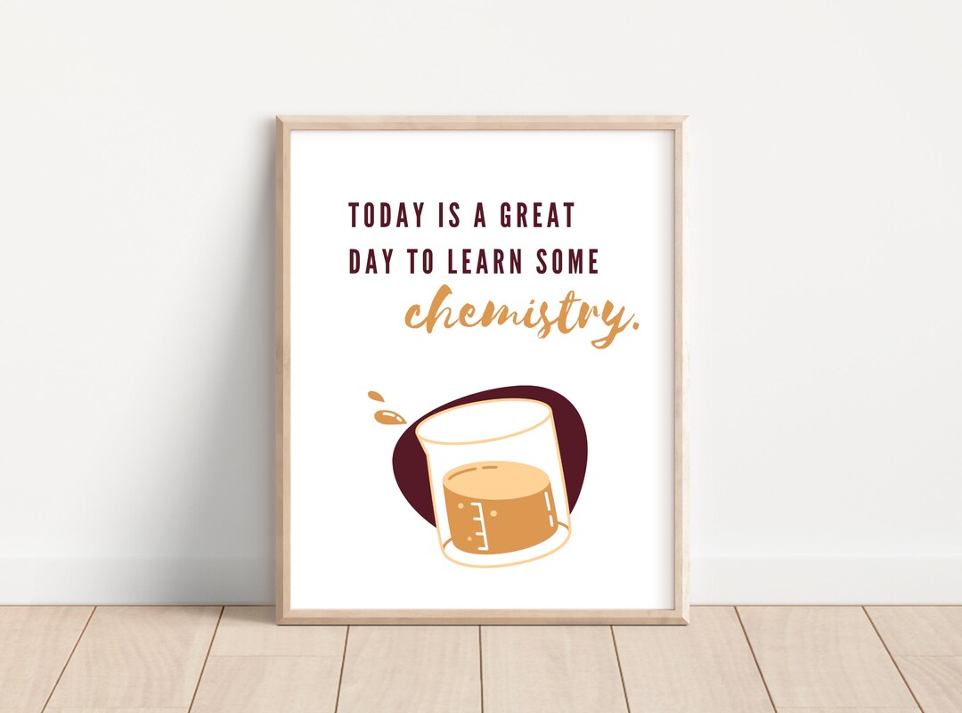 Chemistry Teacher Classroom Poster; Chemistry Classroom Decoration ...