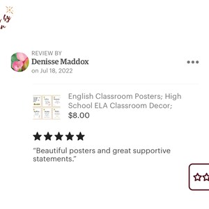 English Classroom Posters; High School ELA Classroom Decor; Minimalist ...