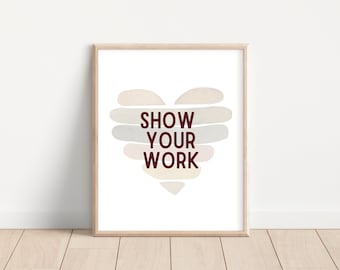 Math Show Your Work Poster - Etsy