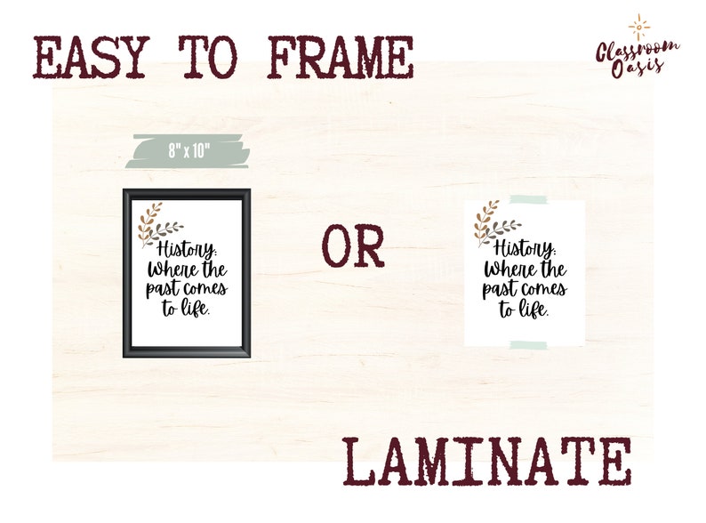 History Classroom Poster Middle School Classroom Decor - Etsy