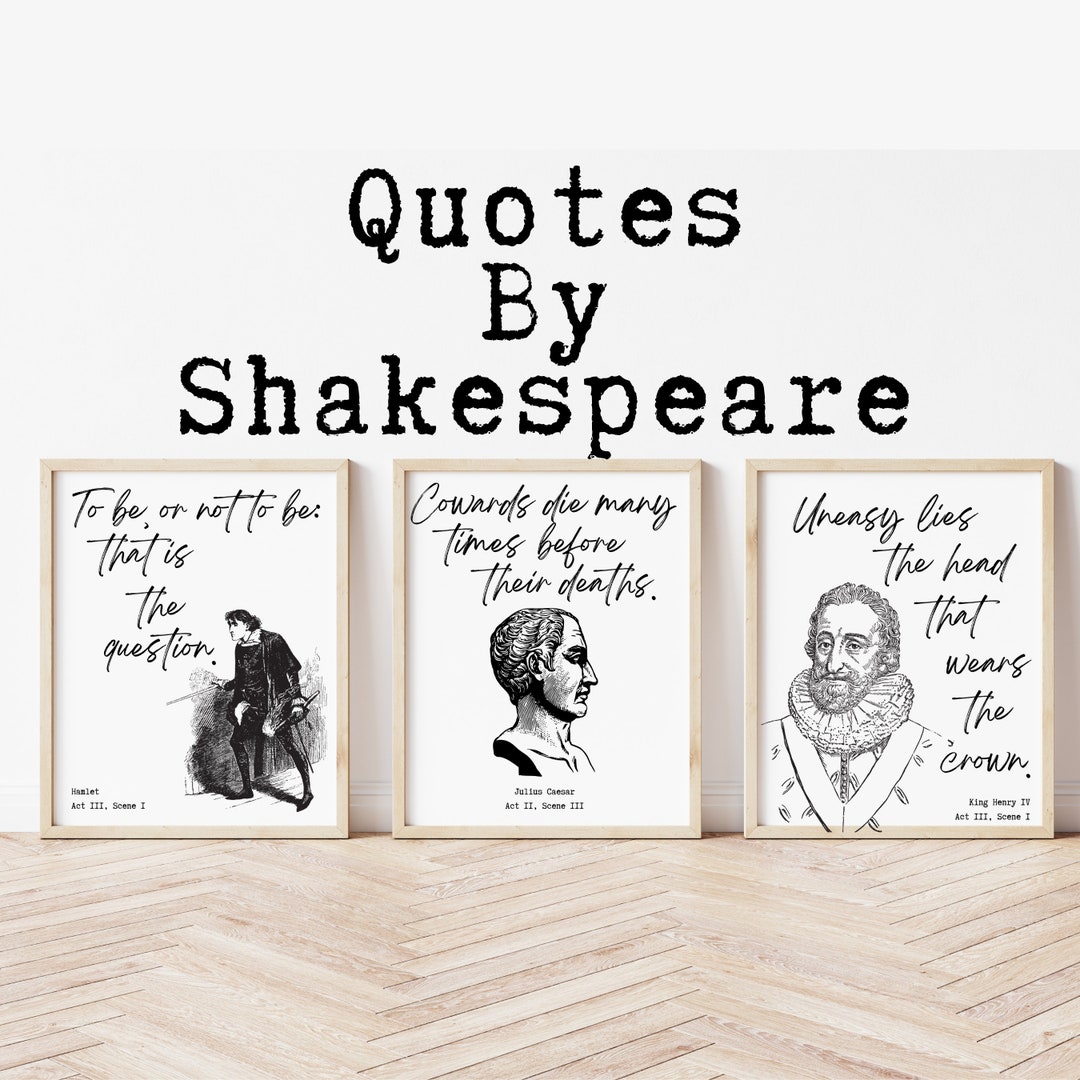 Quotes by William Shakespeare; Classroom Posters; Literary Prints; High ...
