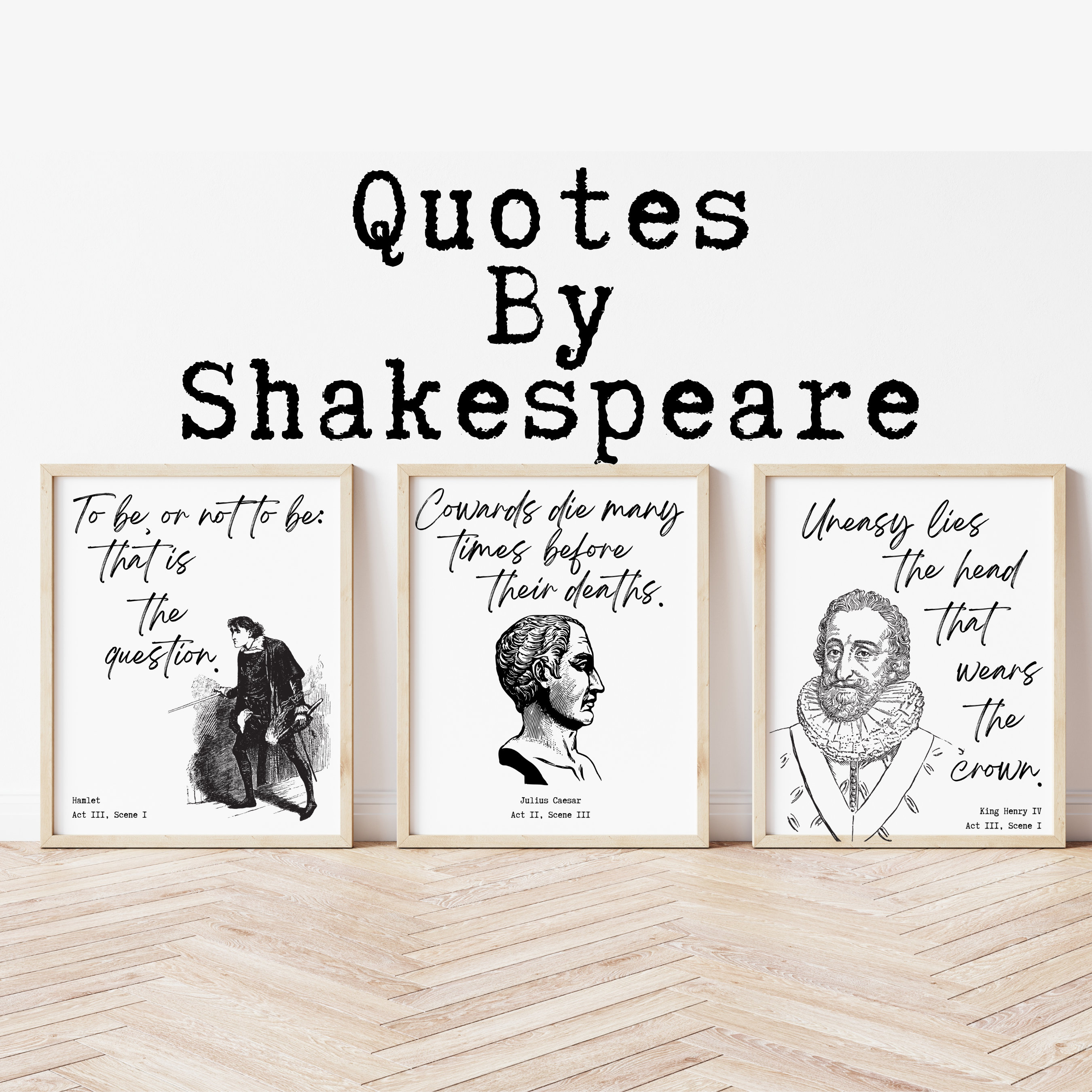 Quotes by William Shakespeare Classroom Posters Literary - Etsy