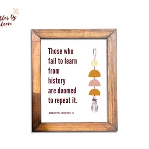 History Class Decor; History Classroom Posters - Printable; Quotes ...