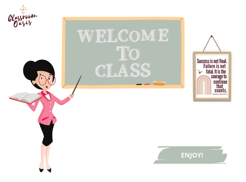 Winston Churchill Quote Poster – Growth Mindset Classroom Decor ...