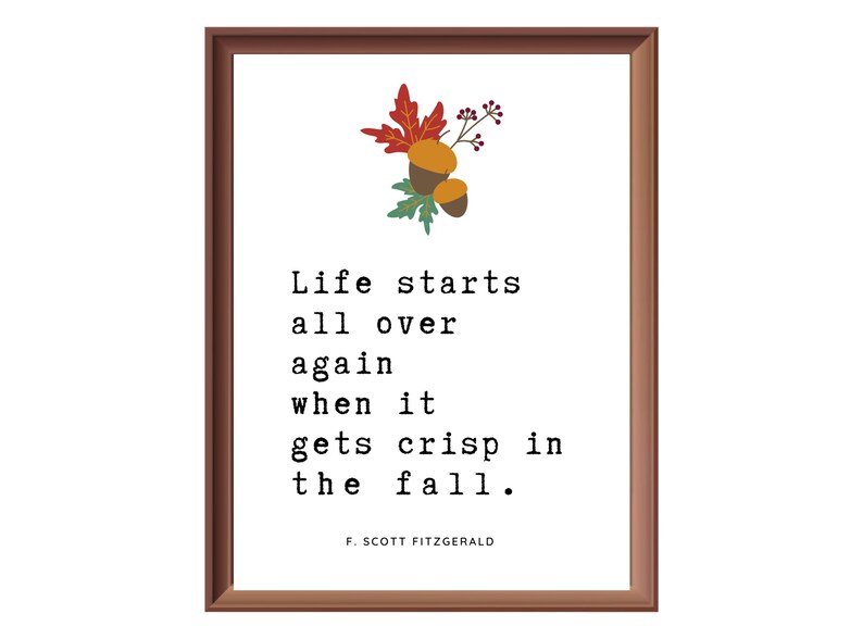 Fall Prints Download, Fall Wall Art, Fall Quote Print, Fall Art Print ...