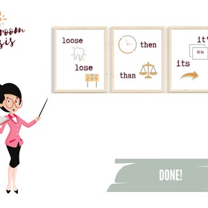 Homophones; Grammar Posters; English Classroom Decor; Writing Posters ...