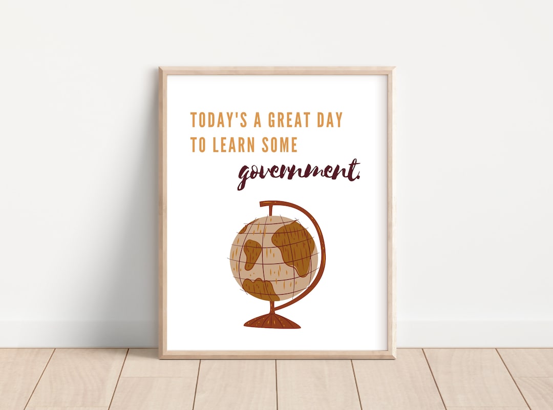 Printable U.S. Government Classroom Poster Future History Teacher Gift ...
