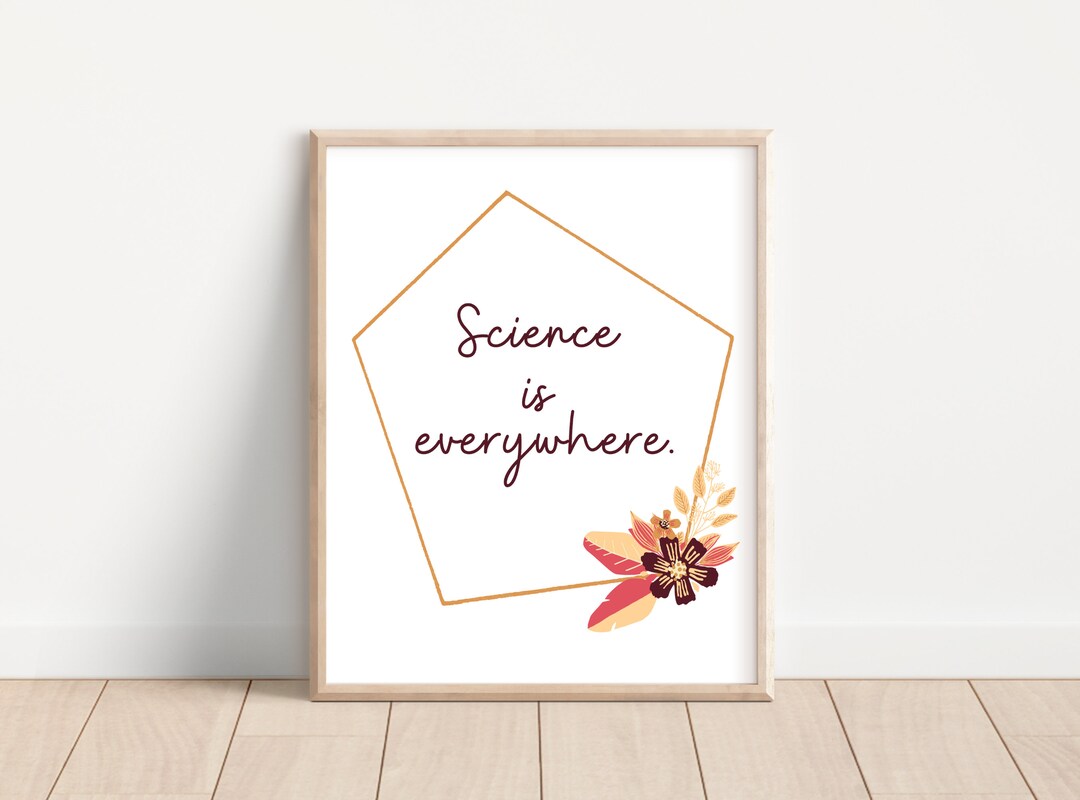 Science Classroom Poster – Farmhouse Decor, Science is Everywhere ...