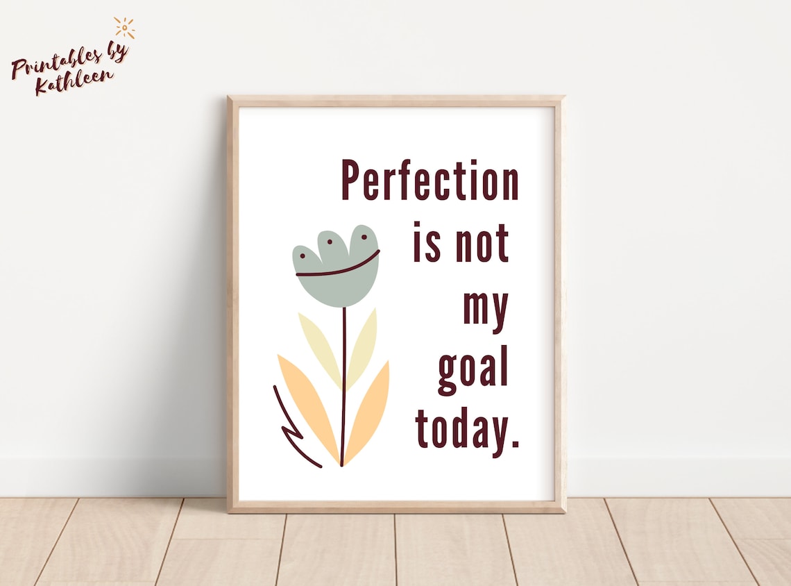 Growth Mindset Classroom Poster Progress Over Perfection - Etsy