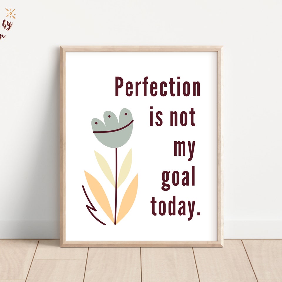 Growth Mindset Classroom Poster; Progress Over Perfection; Middle ...