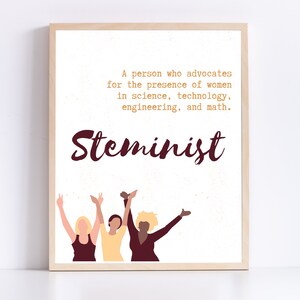 Steminist Poster; Printable Science Classroom Poster; Women in STEM ...