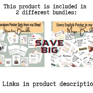 High School English Classroom Posters Literary Terms Middle School ...