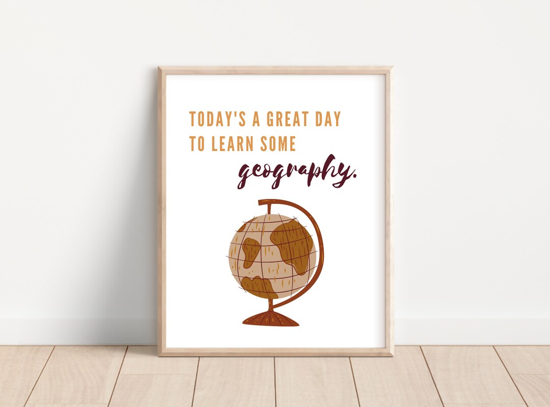 Printable Geography Classroom Poster; History Teacher Gift; High School ...