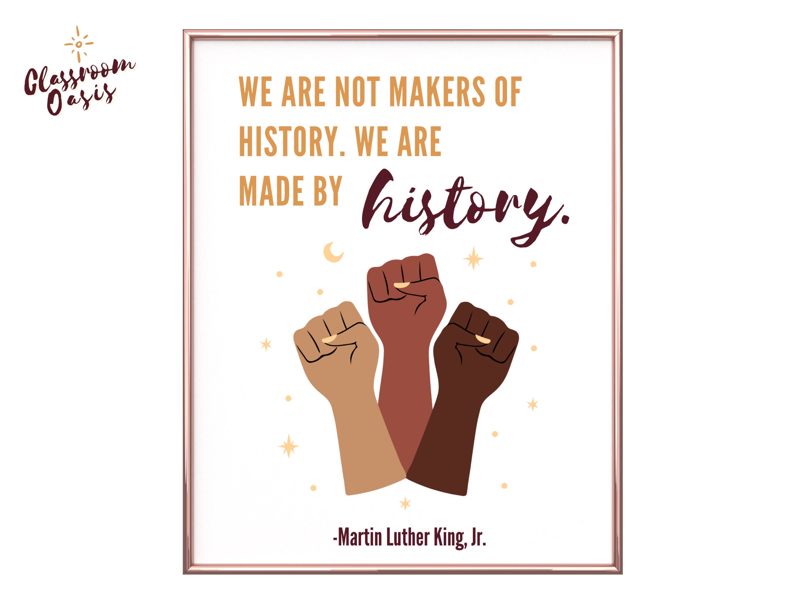 History Classroom Posters; MLK Quote; Social Studies Classroom Decor ...